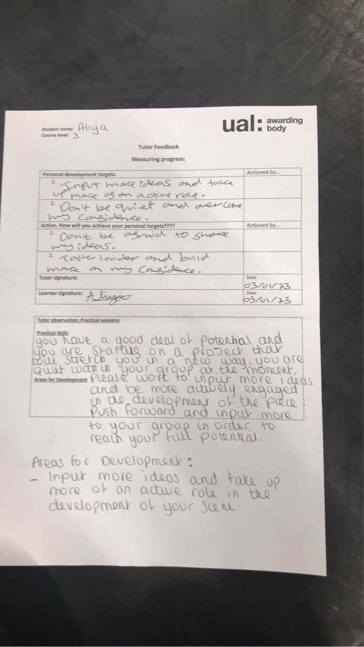 Project 3: Tutor & Peer Observations – L3 diploma in Performing and ...