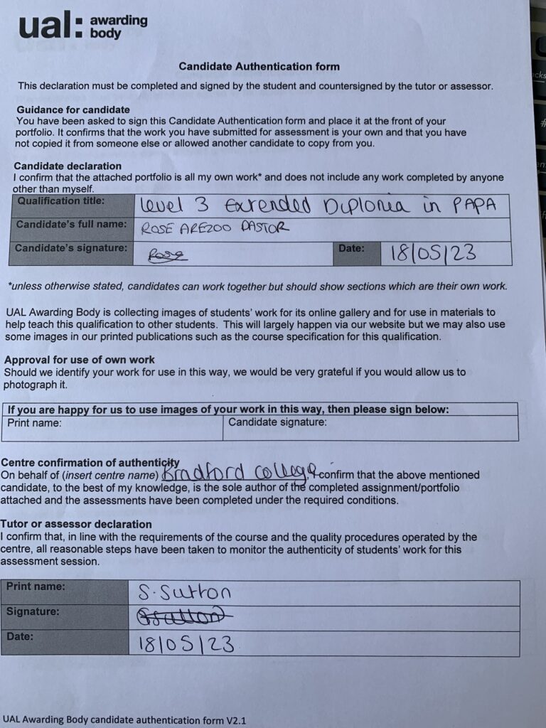 Authentication Form – Rose Dastor FMP