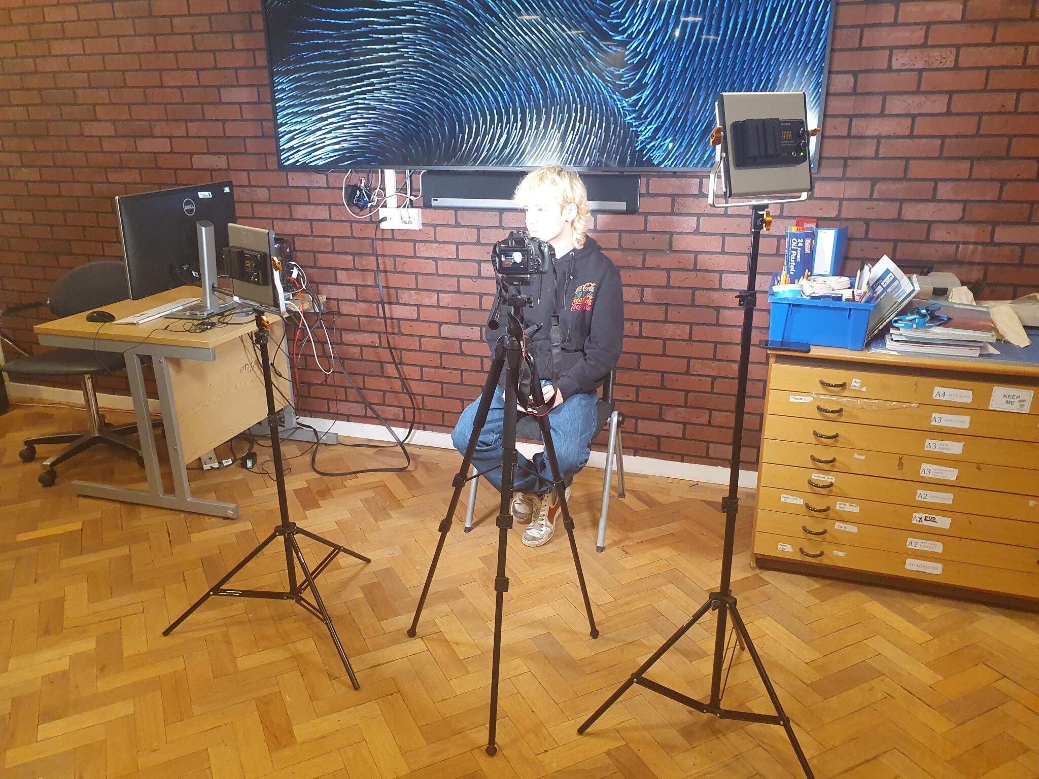 Interview set up pictures – Finlay Lambert