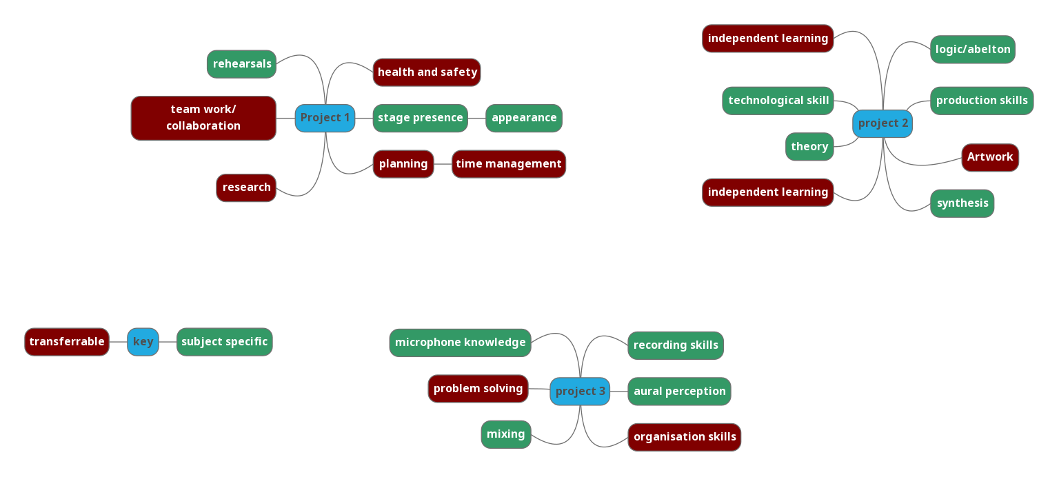 Skills mind map – Isobel Mcevoy