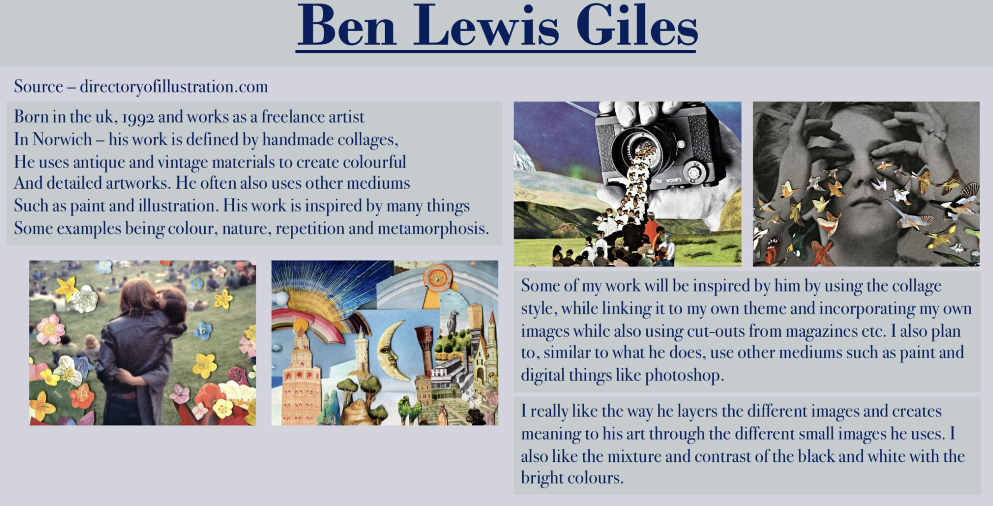 artist research 1 – Ben Giles – Ella Renshall