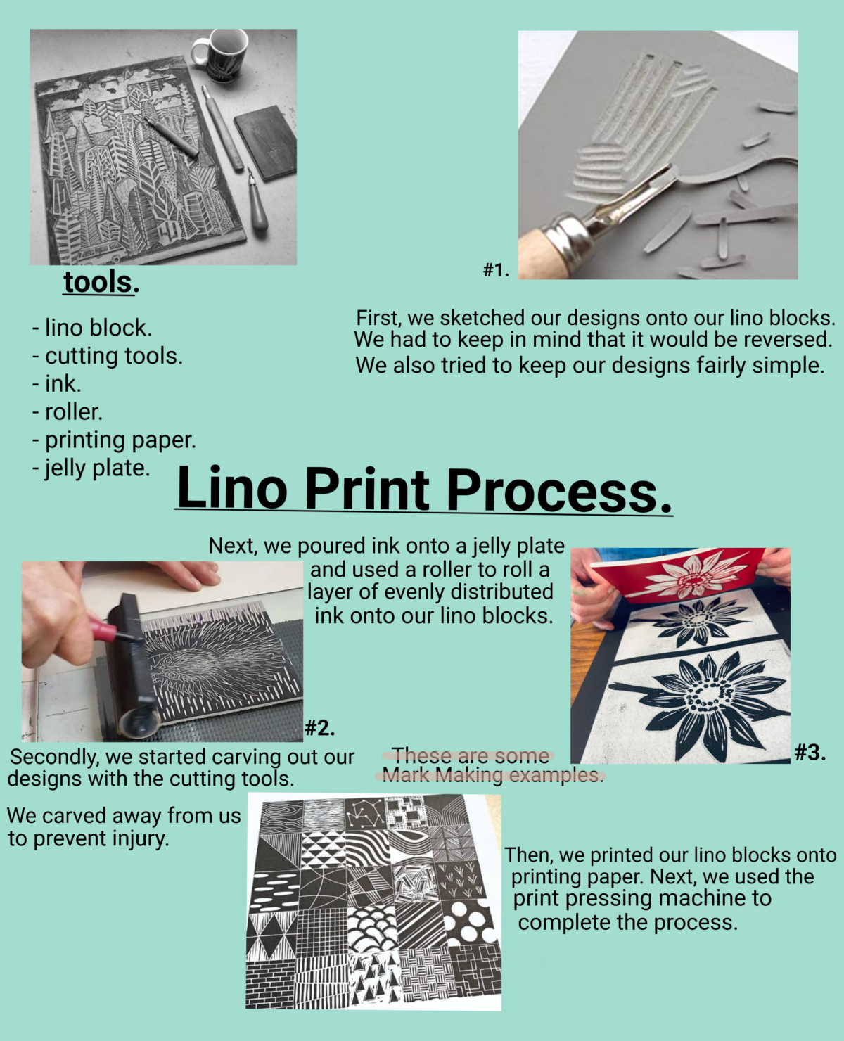 lino print process. – Evie Newman