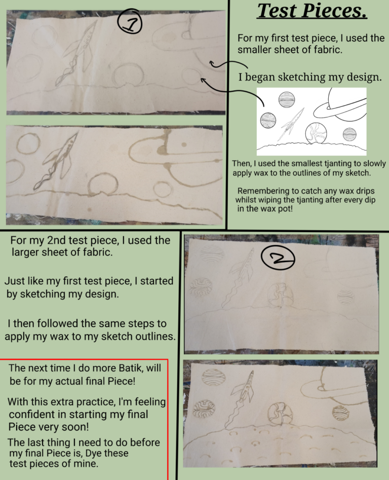 Waxing Process – Test Pieces. – Evie Newman