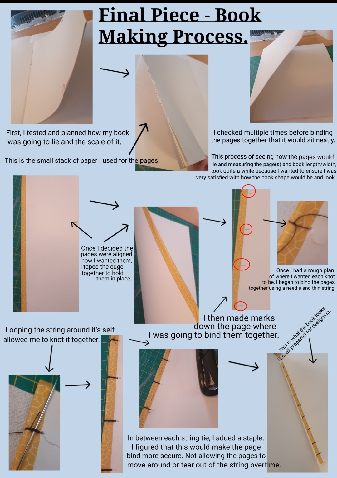Book Making Process. – Evie Newman